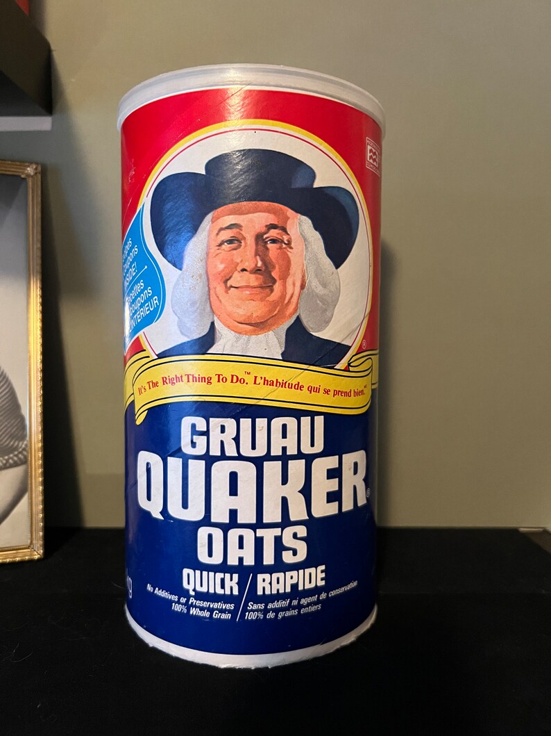 Vintage Quaker Oats Container Can Cardboard - Etsy