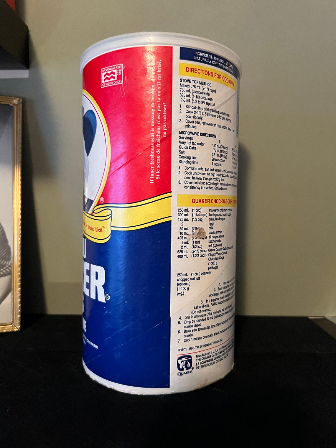 Vintage Quaker Oats Container Can Cardboard - Etsy