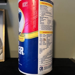 Vintage Quaker Oats Container Can Cardboard - Etsy