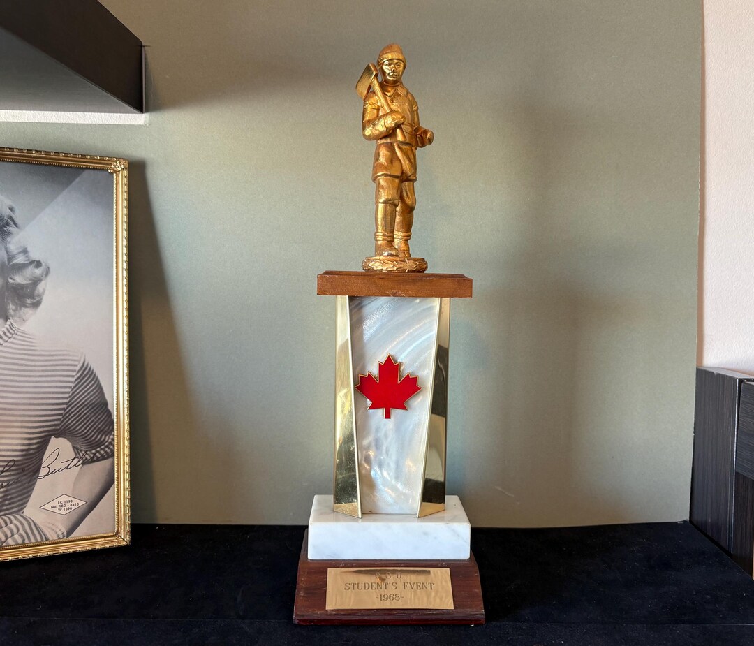 Vintage Wood Chopping Trophy Lumberjack 1960s Sports Trophy Canadiana ...