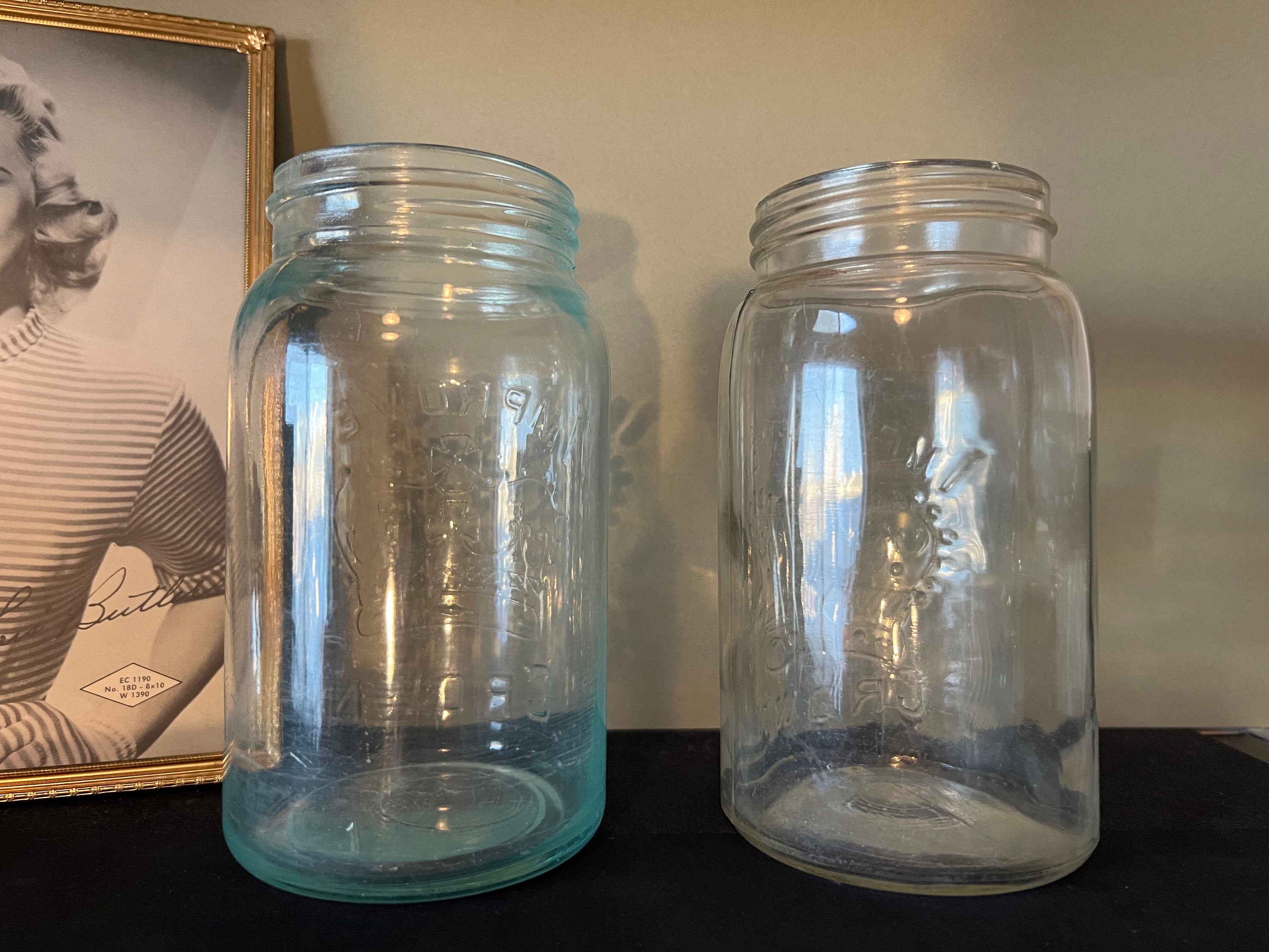 Antique Improved Crown Jar Canning Jar One Quart Litre Mason Jar Retro ...