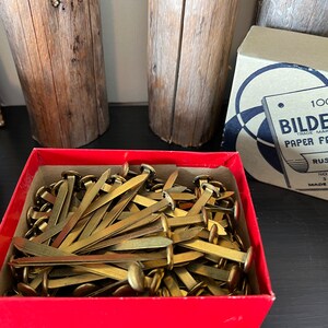 Vintage Buildemup Brass Paper Fasteners Retro Stationery Office ...