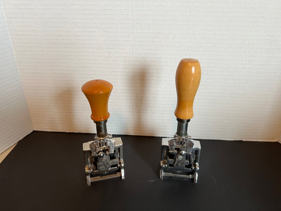 Vintage Mechanical Number Stamp Numbering Machine - Retro Office ...