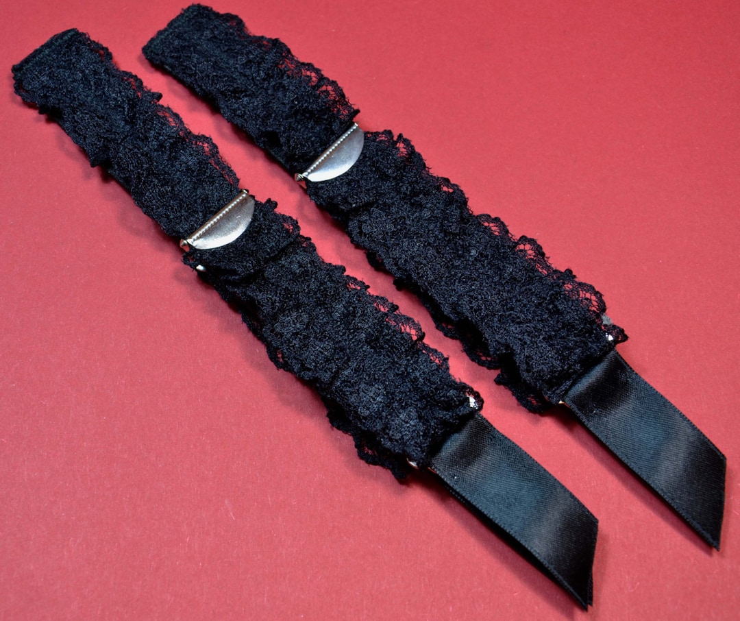Suspenders - Garters 20mm With Garter Clip U. Lace Ruffle for Sewing in ...