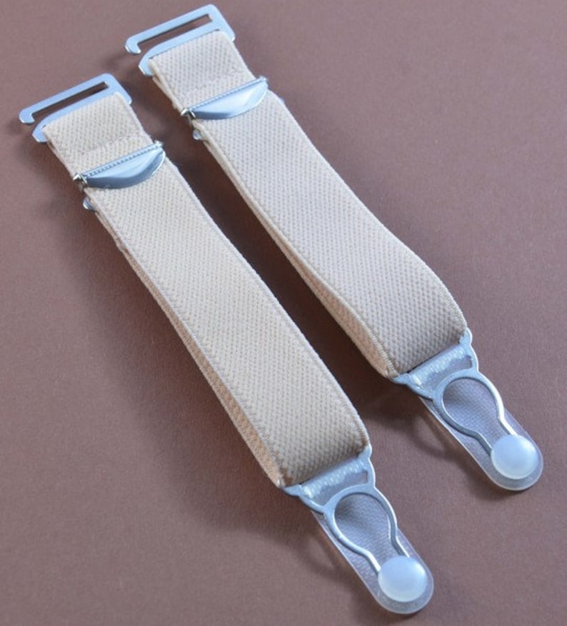 Suspenders - Garters 20mm With Garter Clip for Hooking in Black, Skin ...