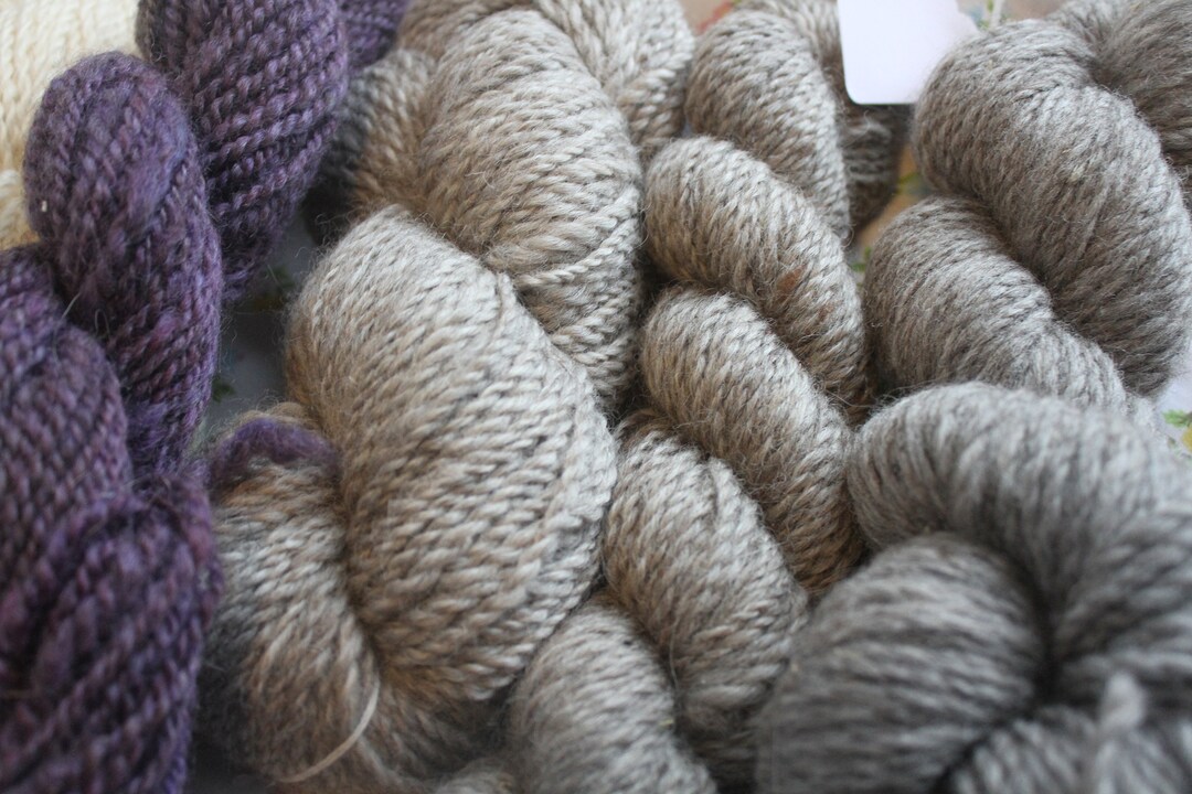 Oatmeal Gray Natural Romney Wool Yarn 200yd Skeins - Etsy