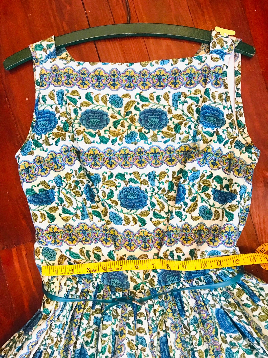 Pretty Patterned Pale Blue Tea Dress! - Etsy