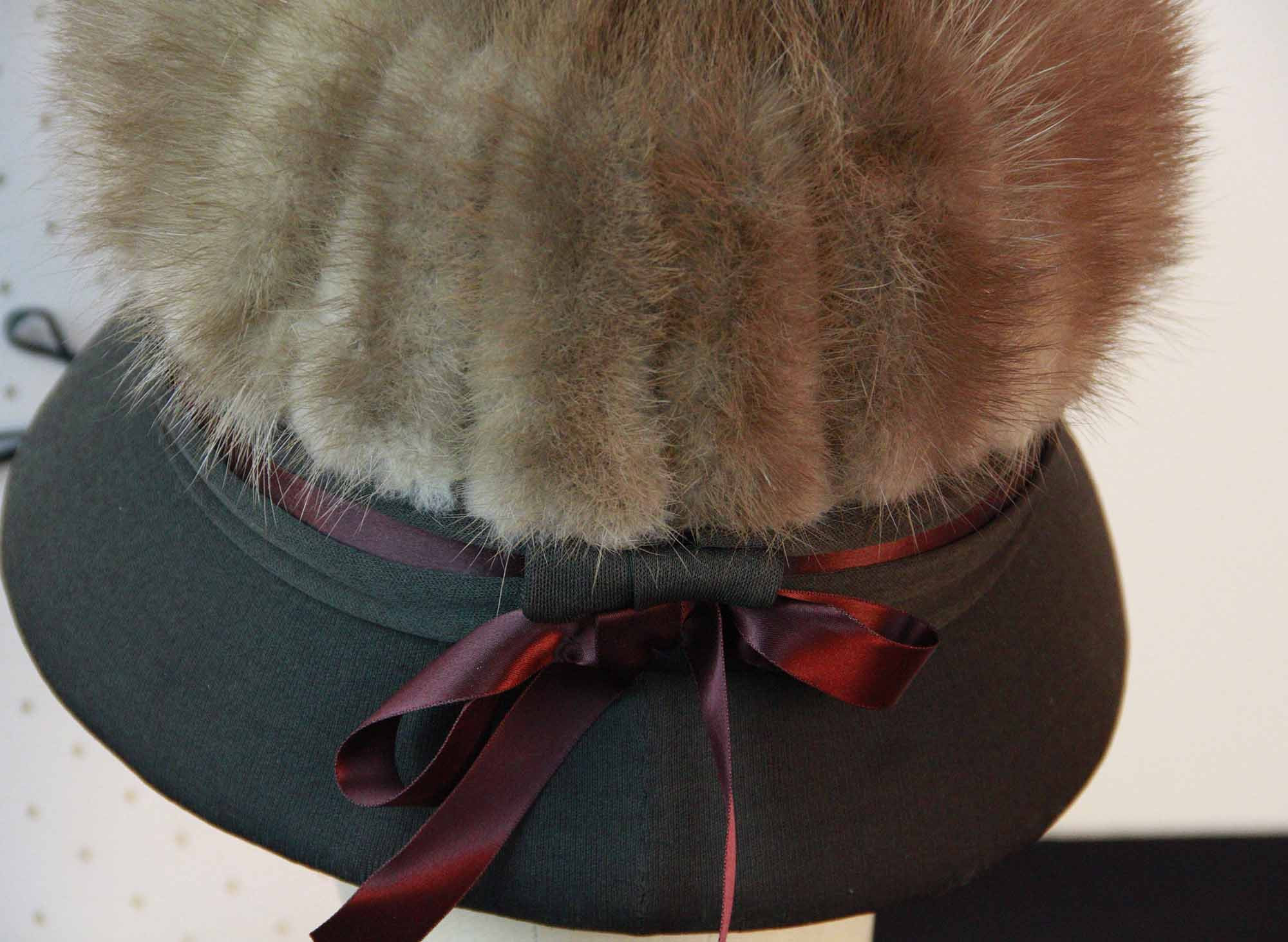 Vintage 1960s Mink Mod Hat Nom De Plume Henry Pollack NY Designer Fur ...