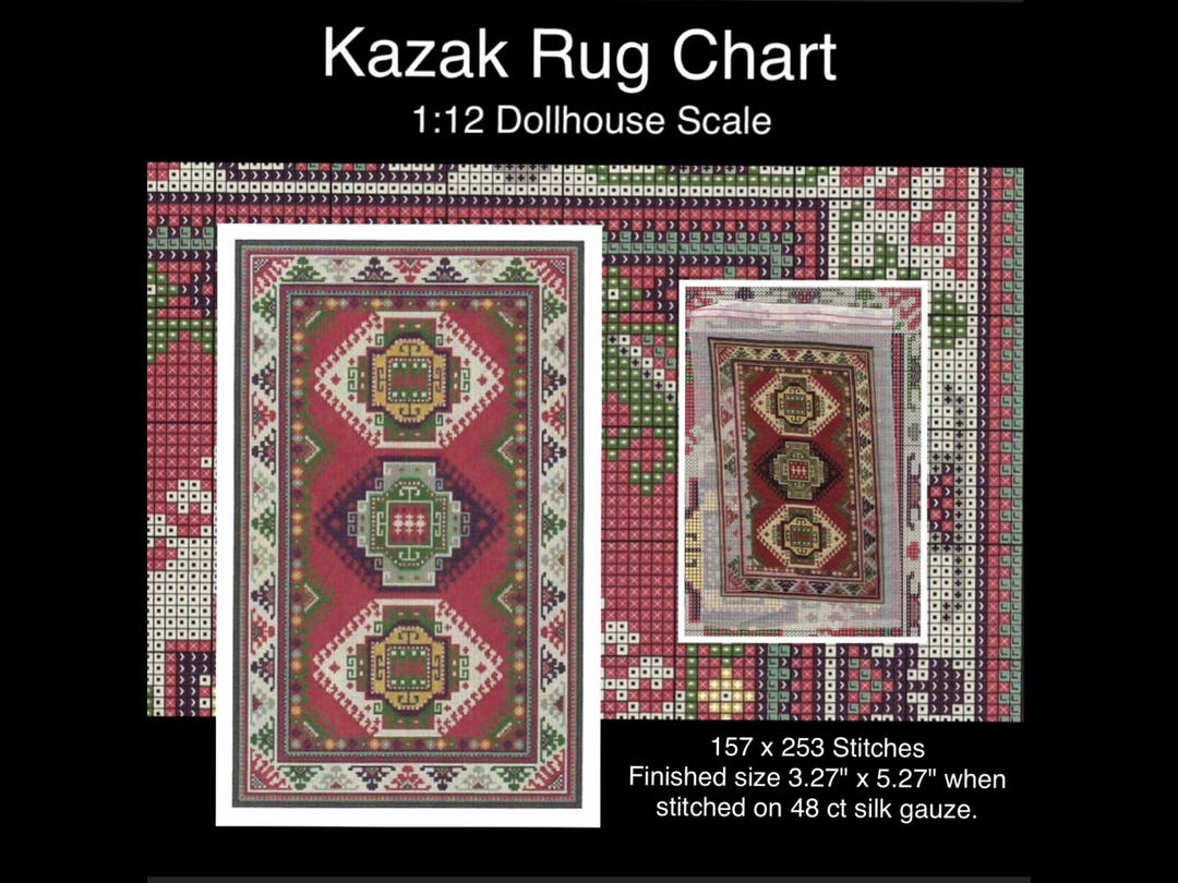 Kazak Rug Petitpoint Chart - Etsy