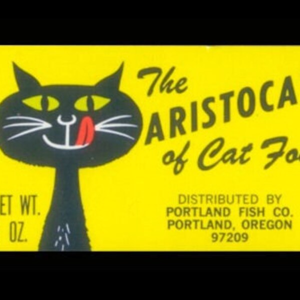 Aristocat of Cat Food Labels - Etsy