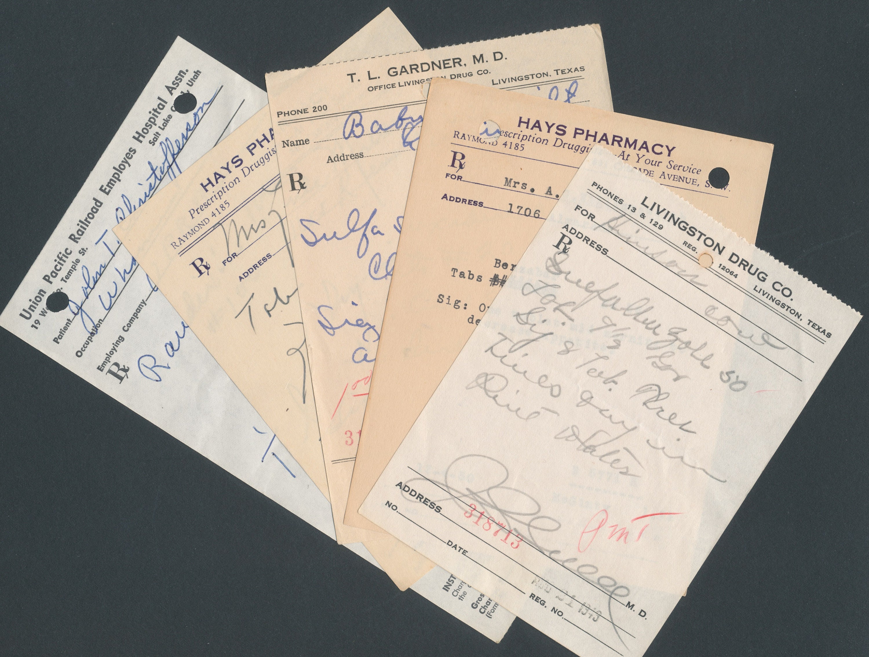 Vintage 1940s Kansas Pharmacy Prescriptions Art & Collectibles ...