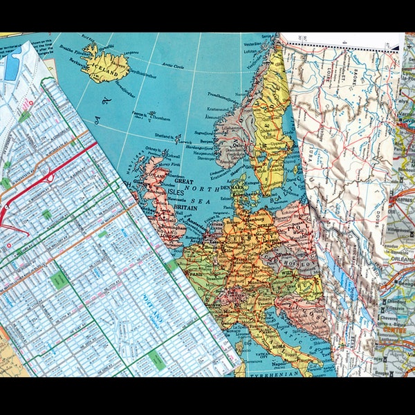 Decoupage World Map - Etsy