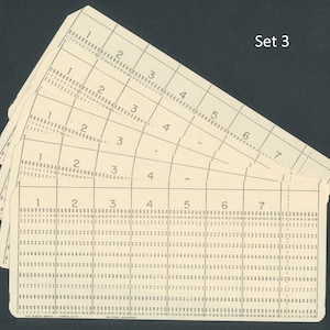 Vintage Computer Punch Cards / 1970's Mainframe Data - Etsy