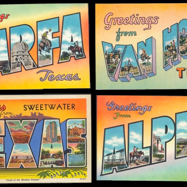 Big Letter Postcards - Etsy