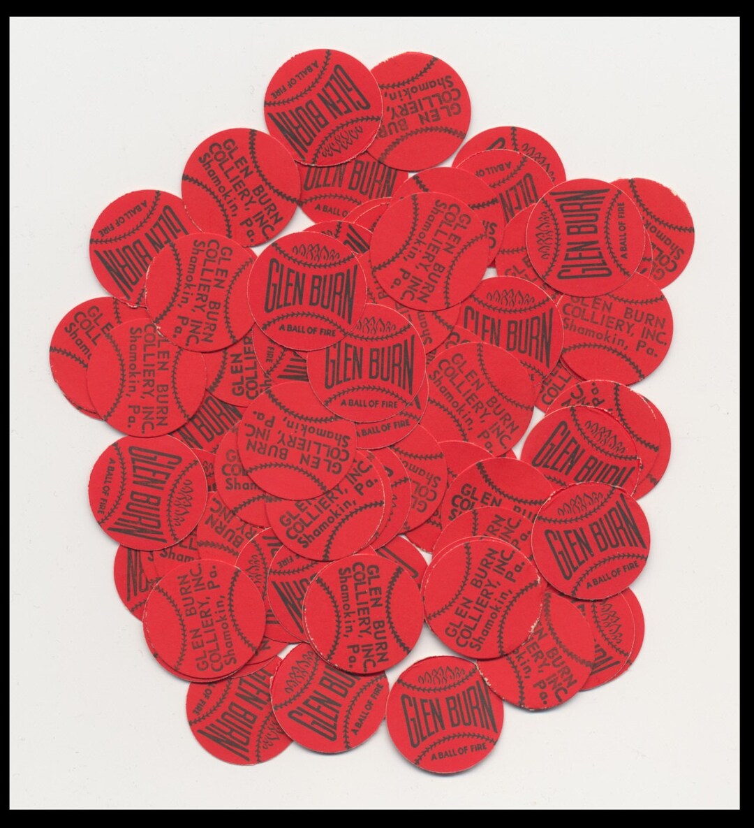 Vintage Coal Mine Scatter Tags / Glen Burn Colliery, Shamokin ...