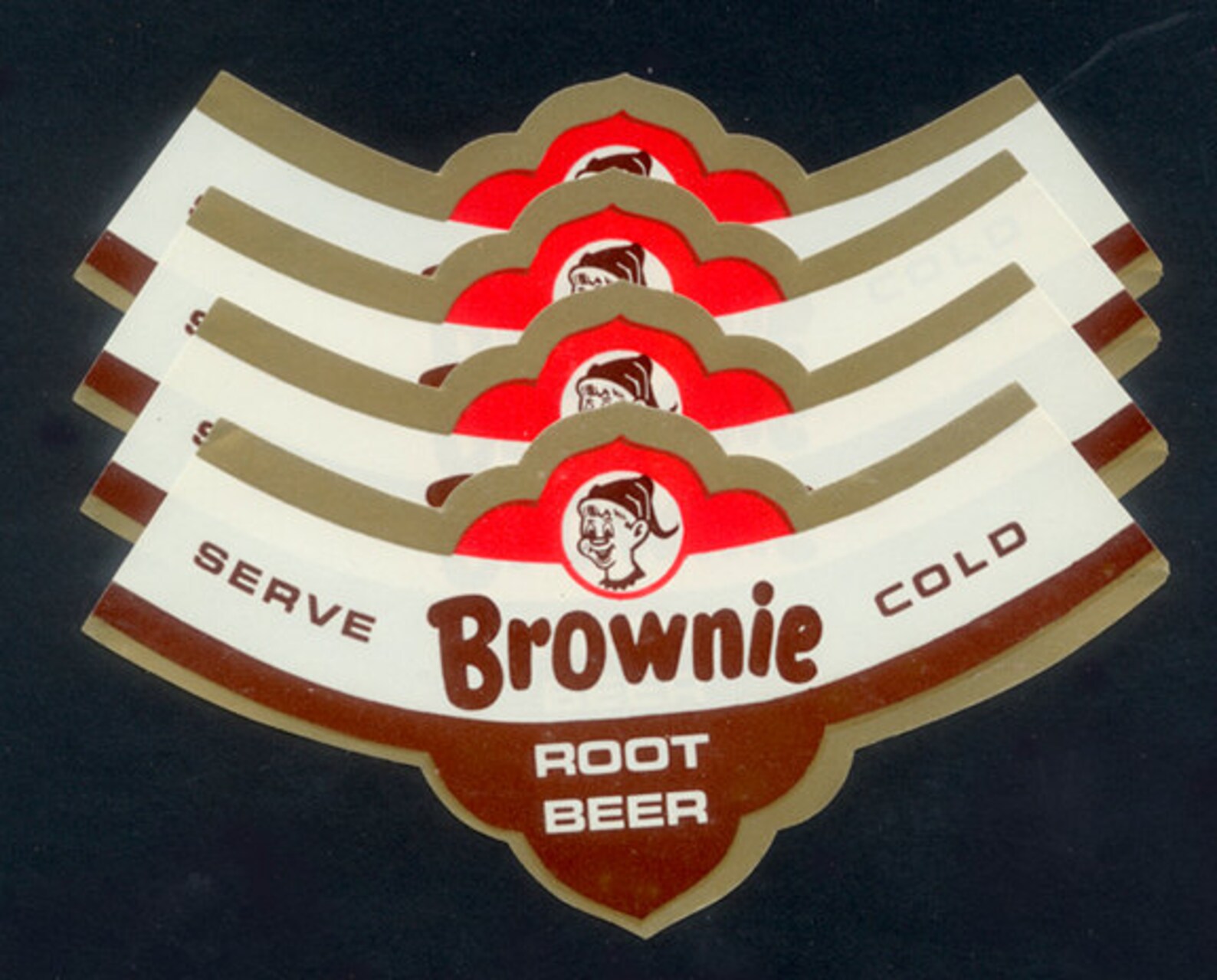 Four 1950's 1960's Brownie Root Beer Labels / | Etsy