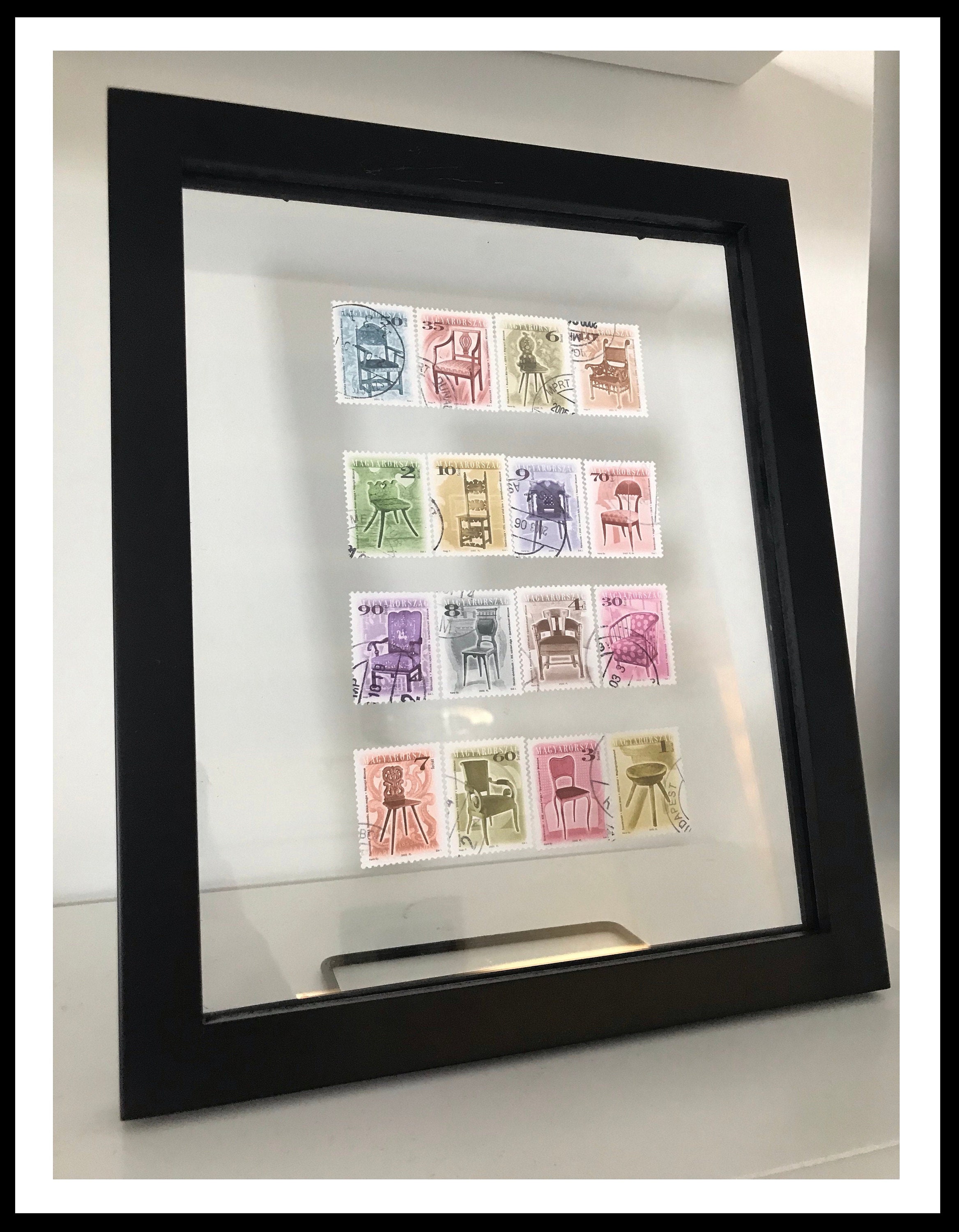 17 Chair Postage Stamps Hungary / Collage Mixed Media - Etsy Canada
