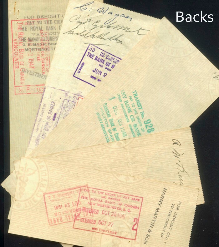 Two Vintage Cheques Checks / 1940's Paper Ephemera / | Etsy