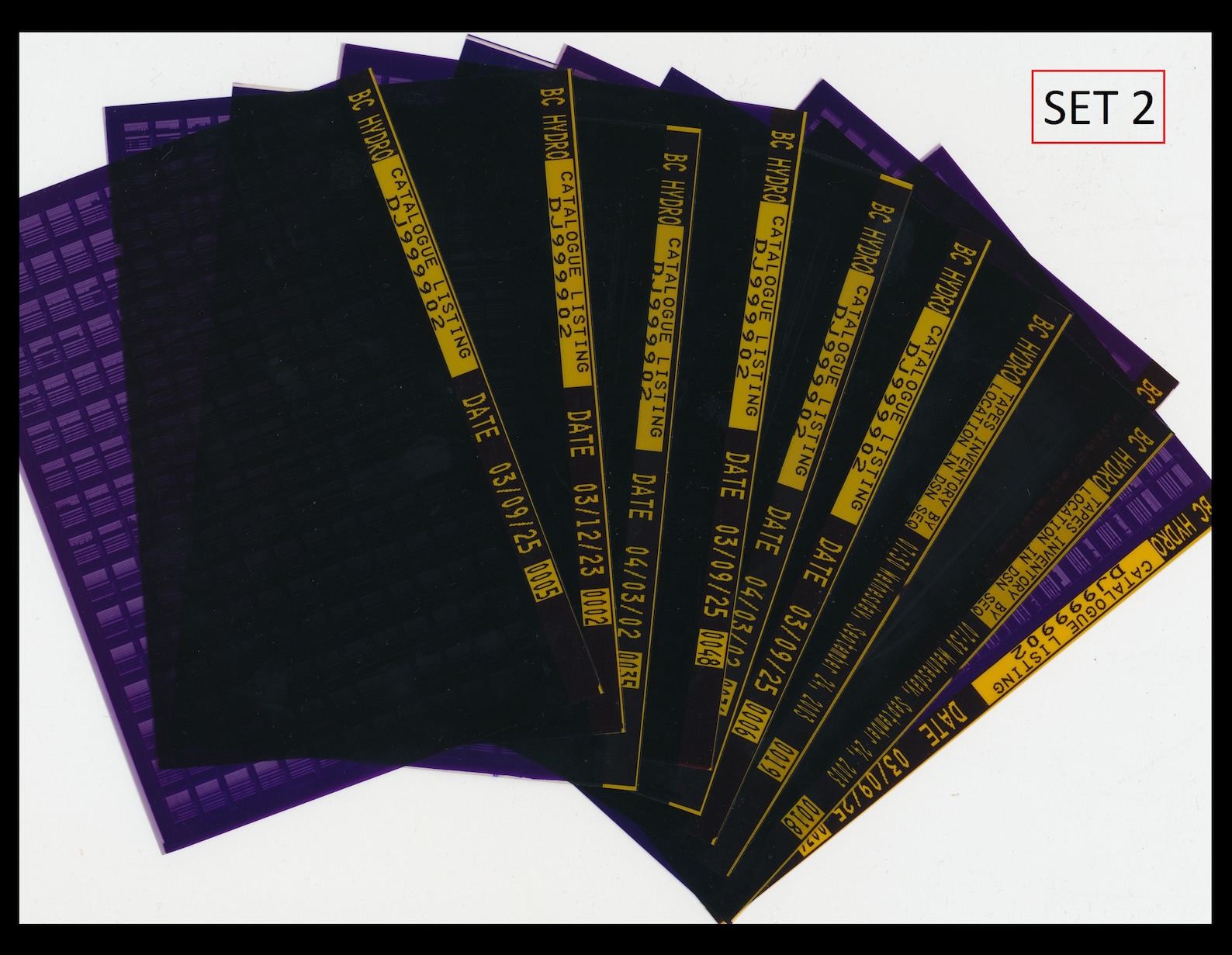 Vintage Microfiche / 3 Different Types Black and Blue / Junk - Etsy UK