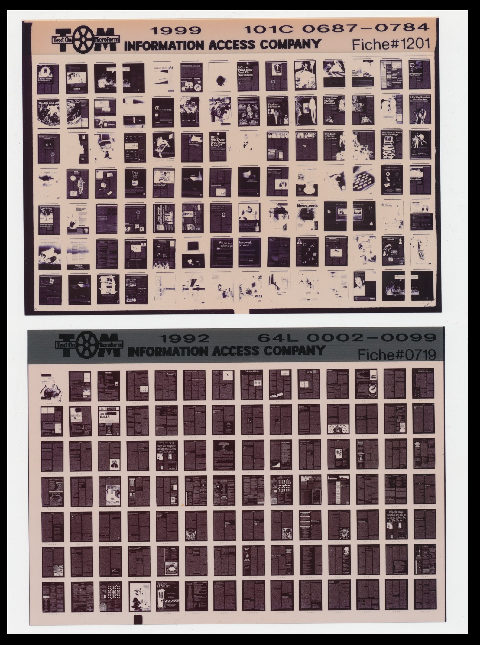 Vintage Microfiche / 3 Different Types Black and Blue / Junk | Etsy