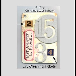 100 Vintage Dry Cleaning Tickets! Collage, Arts and Crafts, Handmade ...