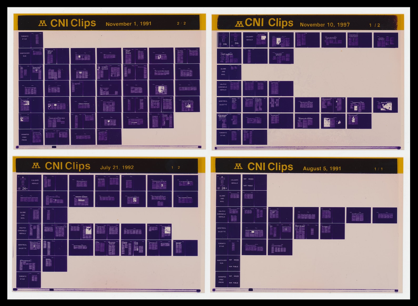 Vintage Microfiche / 3 Different Types Black and Blue / Junk | Etsy