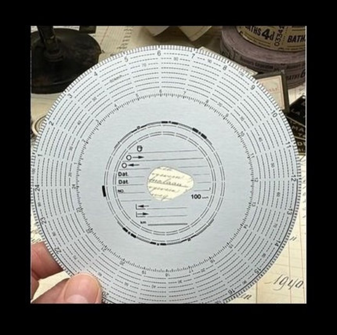 Black and White Tachograph Discs / European Paper Ephemera / so Much ...