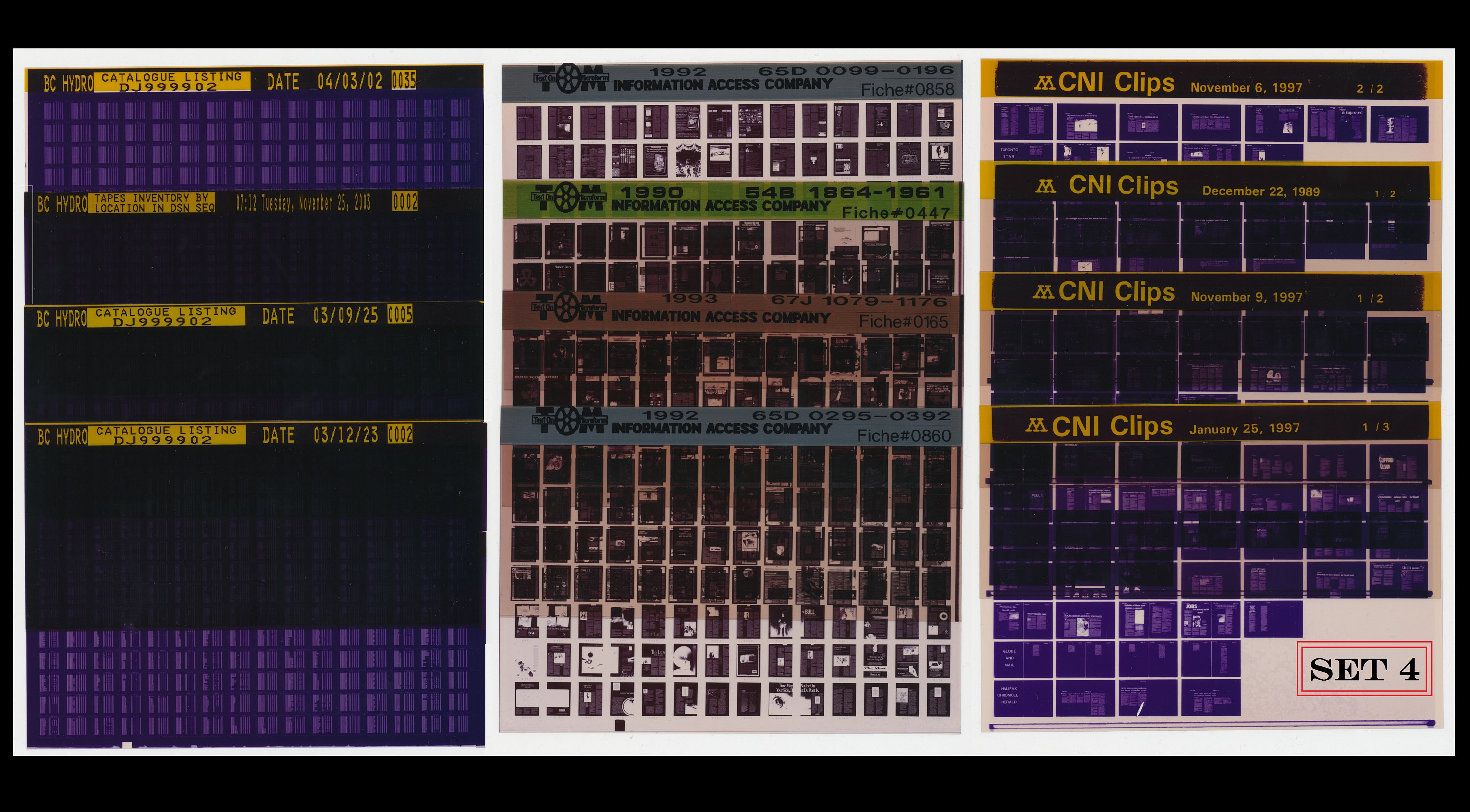 Vintage Microfiche / 3 Different Types Black and Blue / Junk - Etsy ...