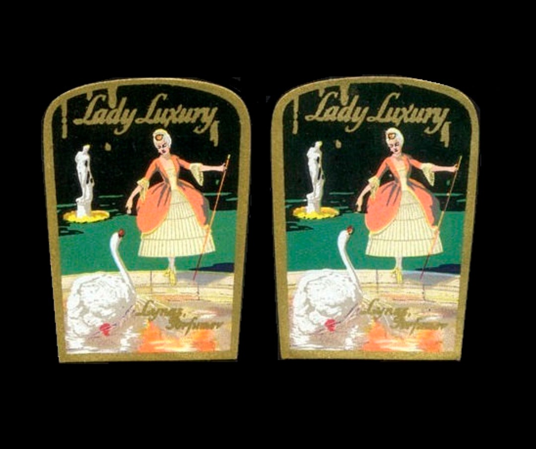 Tiny 1920's Vintage Perfume Labels / Lady Luxury / Collectible, Collage ...
