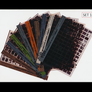 Vintage Microfiche / 3 Different Types, Black and Blue / Junk Journal ...