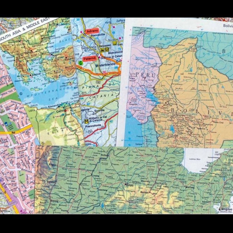 Decoupage World Map - Etsy