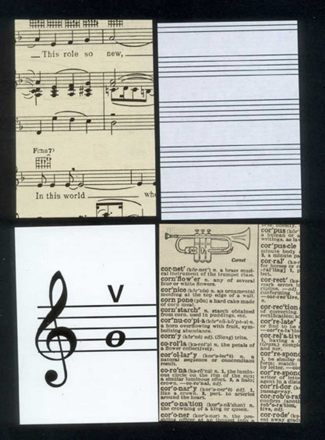 Music Theme Artist Trading Card Backgrounds / Collage ACEO - Etsy