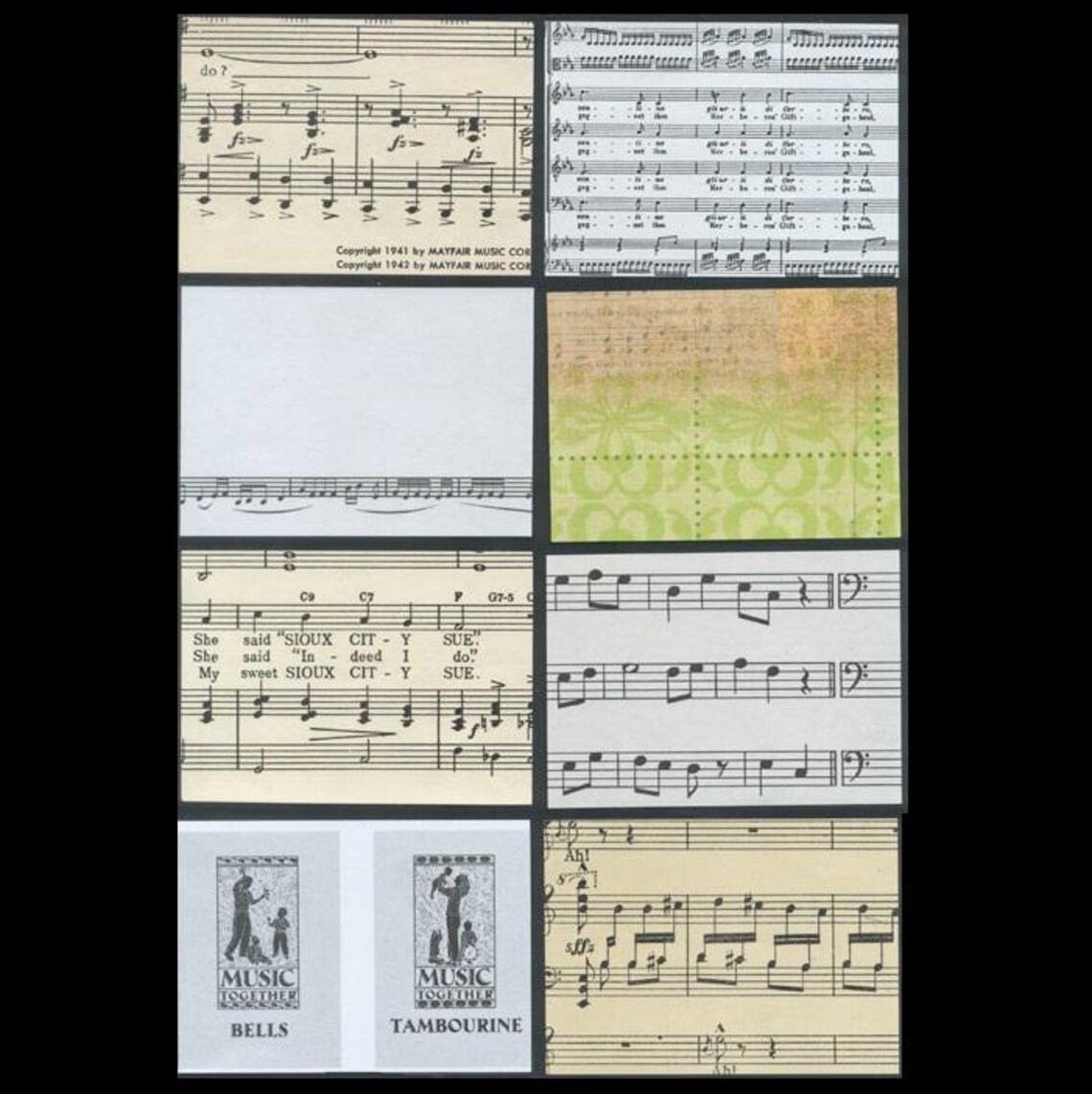 Music Theme Artist Trading Card Backgrounds / Collage, ACEO, Musical ...
