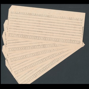 Vintage Russian Computer Punch Cards / 1970's Mainframe Data Processing ...