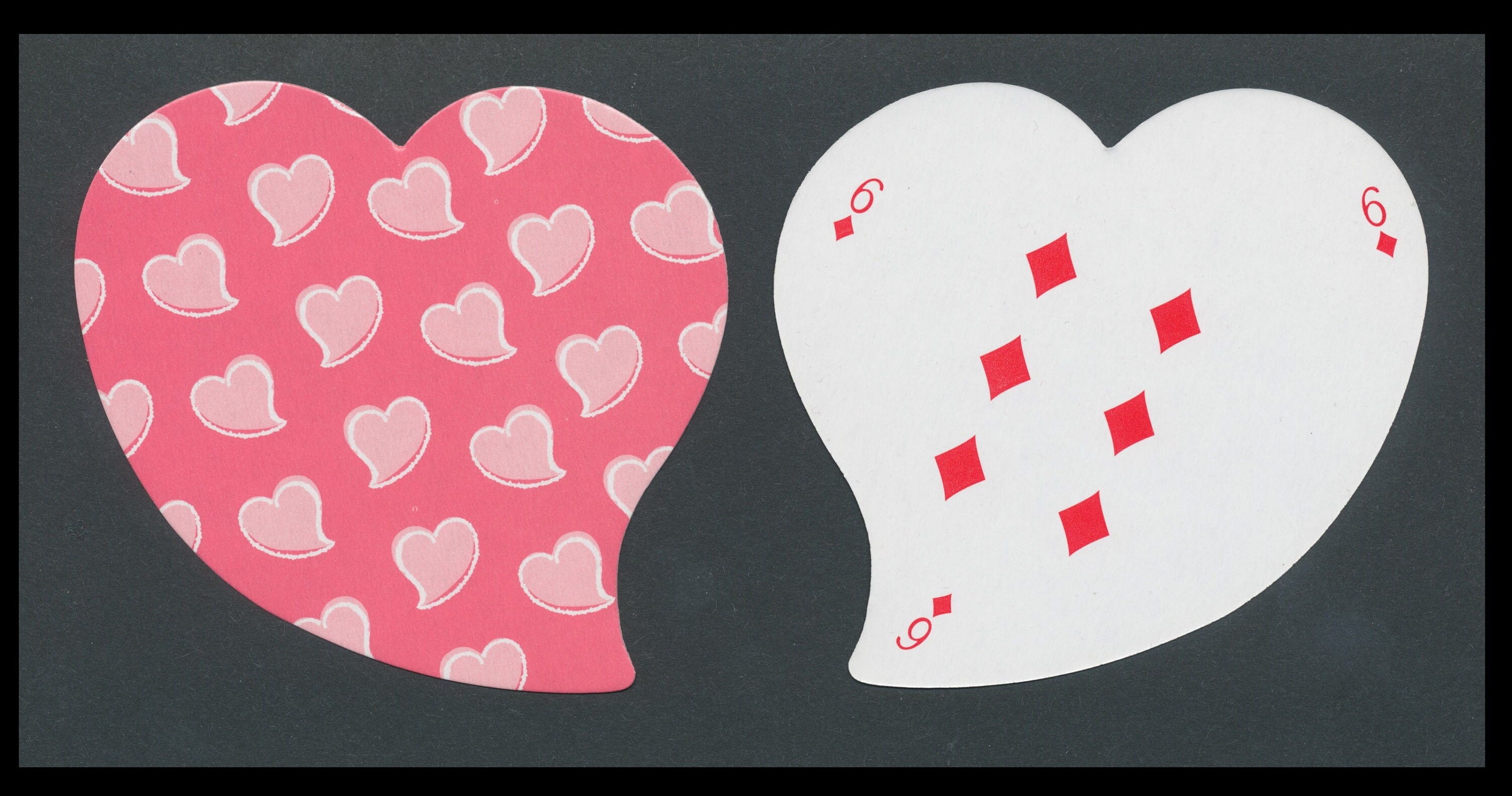 Heart Shaped Playing Cards / Valentine's Day Craft Supply | Etsy