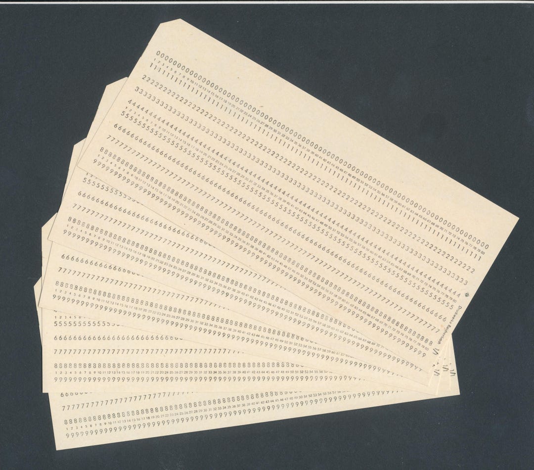 Vintage German IBM Computer Punch Cards / 1970's Mainframe Data ...