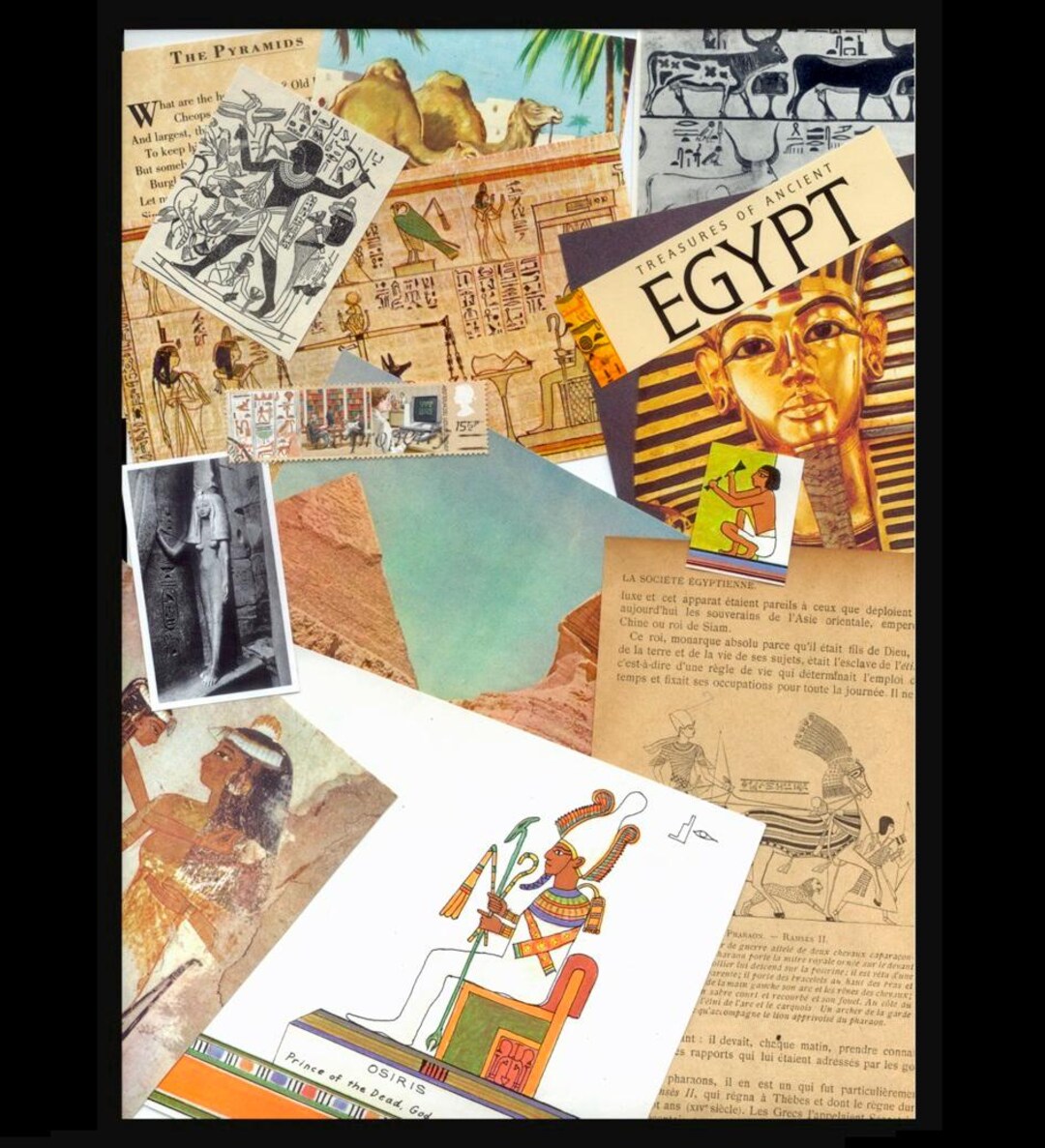 Egypt Collage Package / Egyptian Kit for Altered Books, Collage Art ...