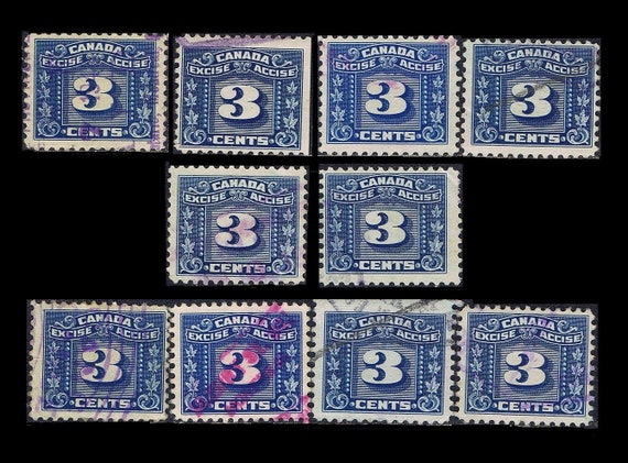 Vintage 1934 Excise Stamps / Canadian Tax Stamp / Collage | Etsy Canada