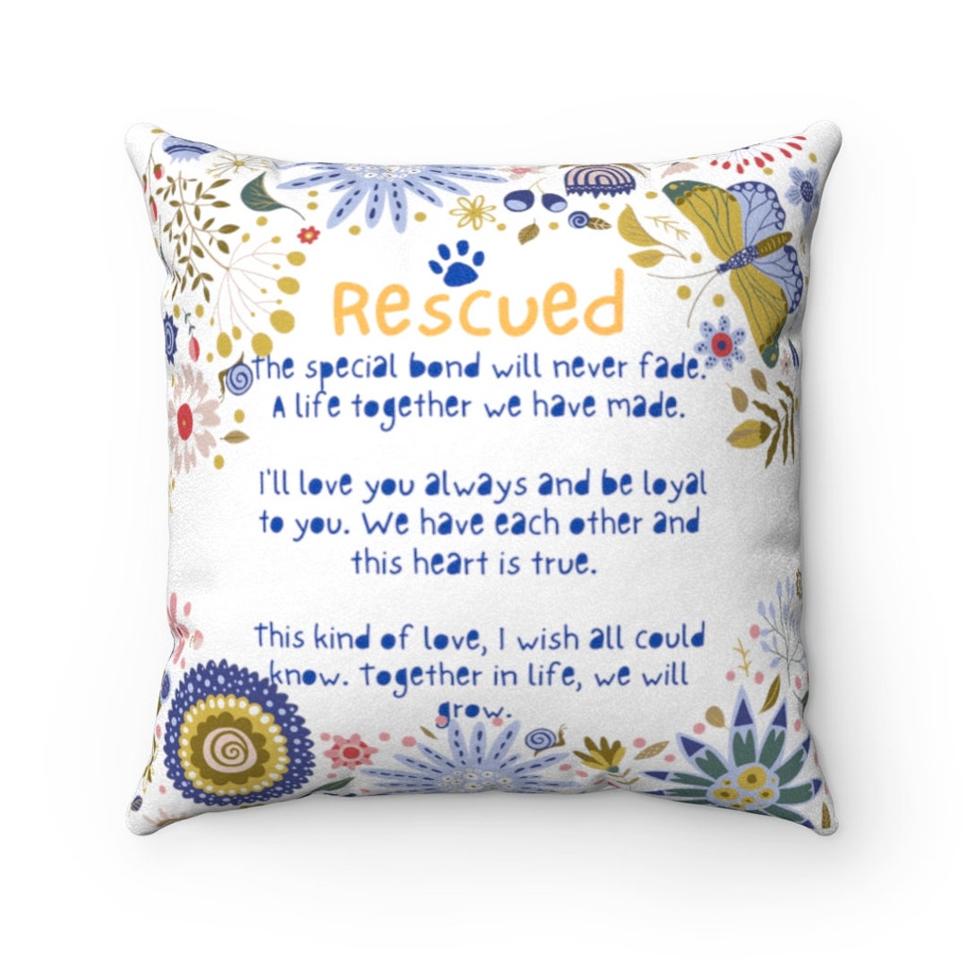 Rescue Dog Rescue Animal Poem Quote Dog or Animal Adoption Gift Faux ...