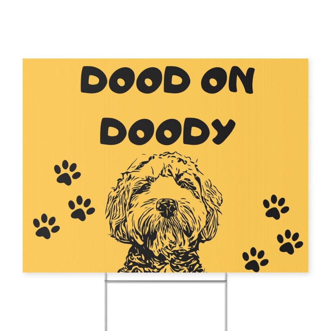 Doodle Goldendoodle Yard Sign Dog Camper/camping Sign Funny - Etsy