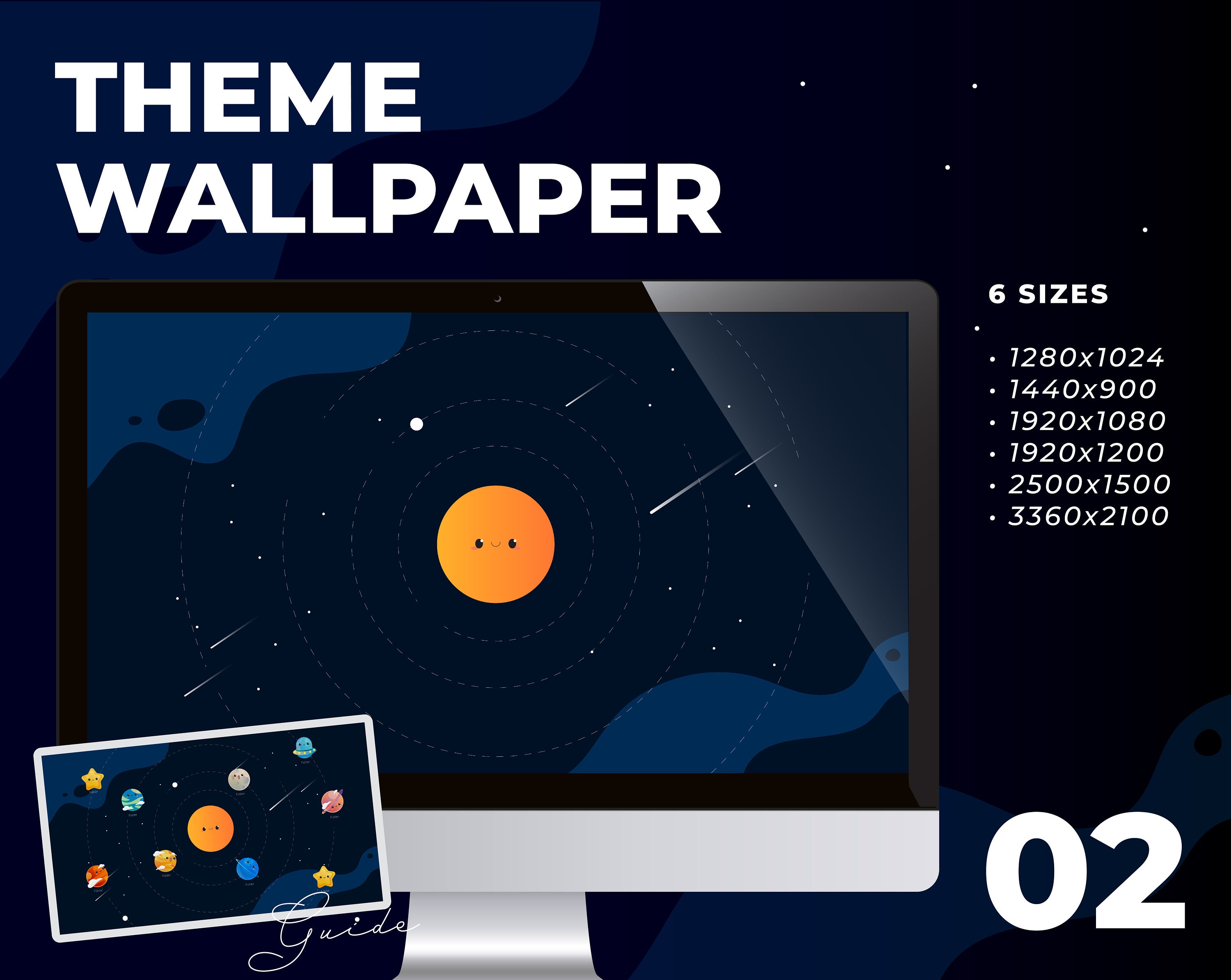 DESKTOP WALLPAPER BACKGROUND – Digital Download – in Space Desktop ...