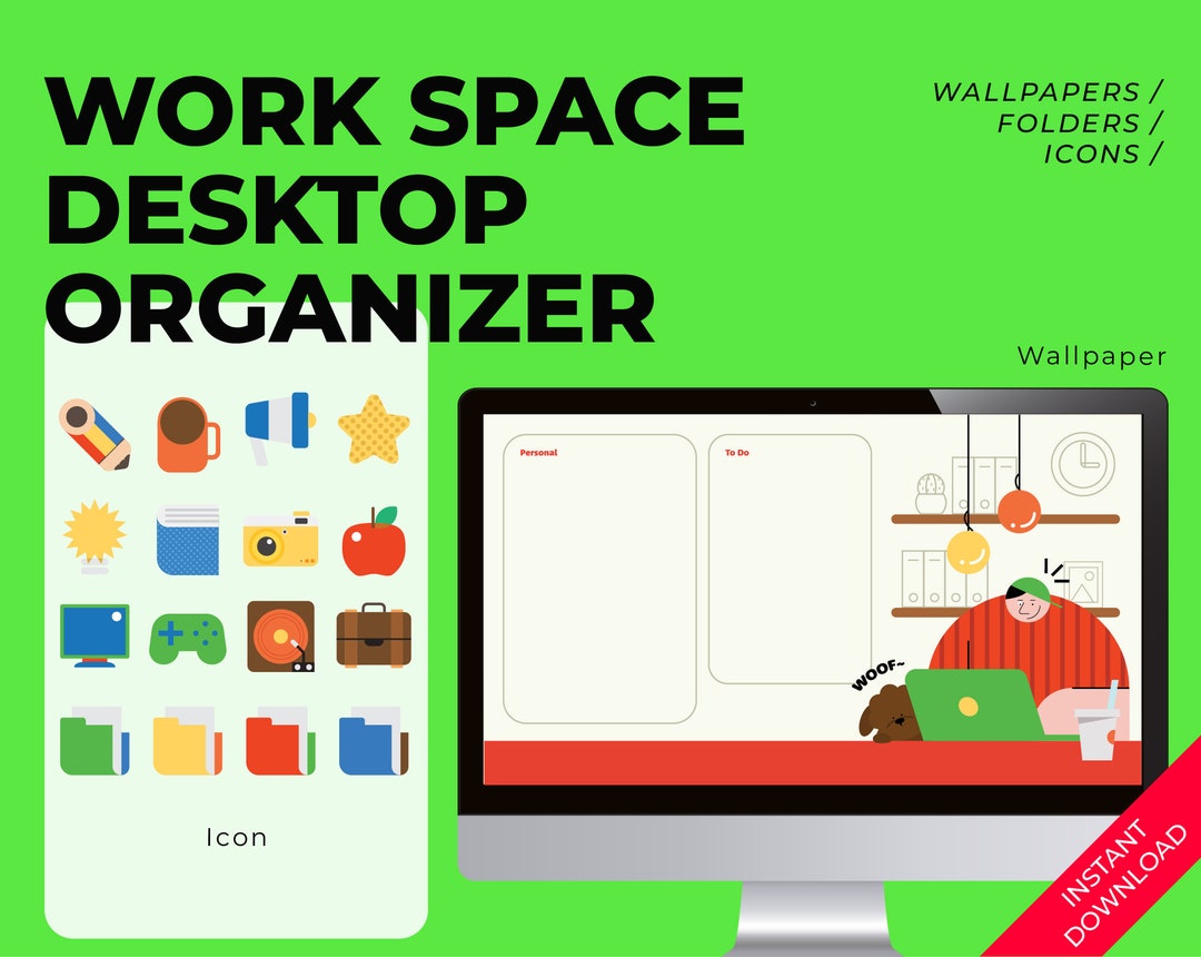 DESKTOP WALLPAPER BACKGROUND – Digital Download – Work Space Desktop ...