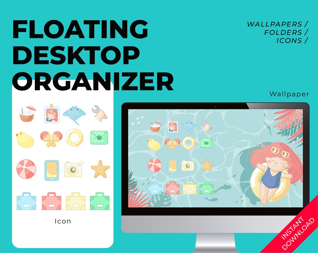 DESKTOP WALLPAPER BACKGROUND – Digital Download – Floating Desktop ...