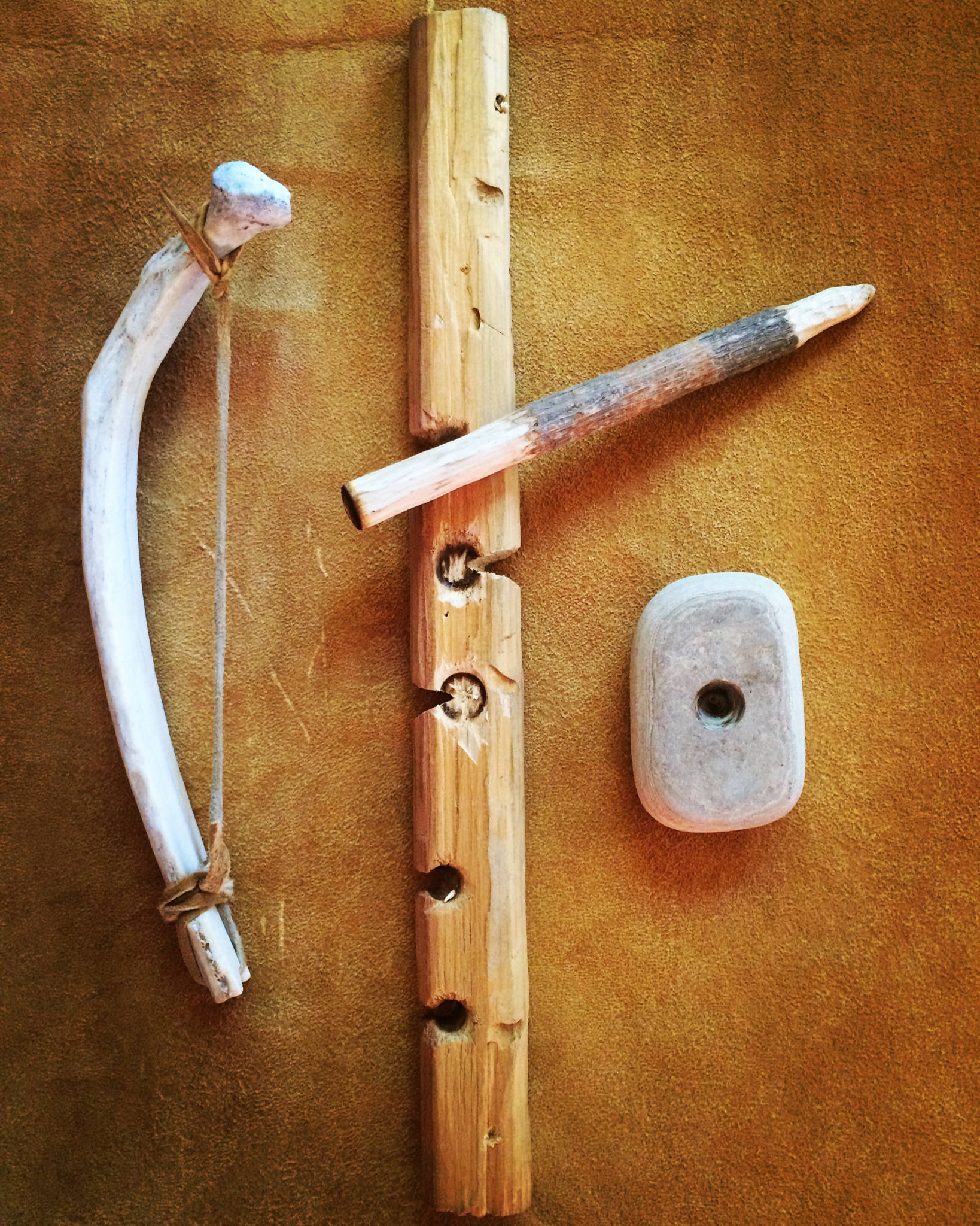 Traditional Bow Drill Friction Fire Kit, All Natural With Handmade and ...