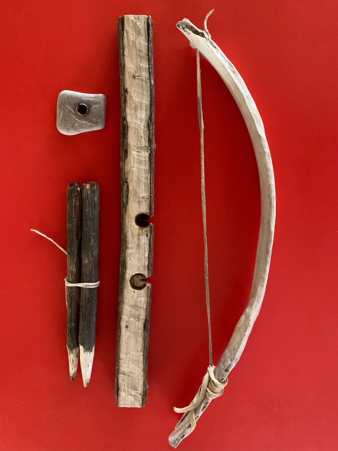 Custom Bow Drill Made With Smoothed Cow Rib, Buckskin Rope, Mule Fat ...