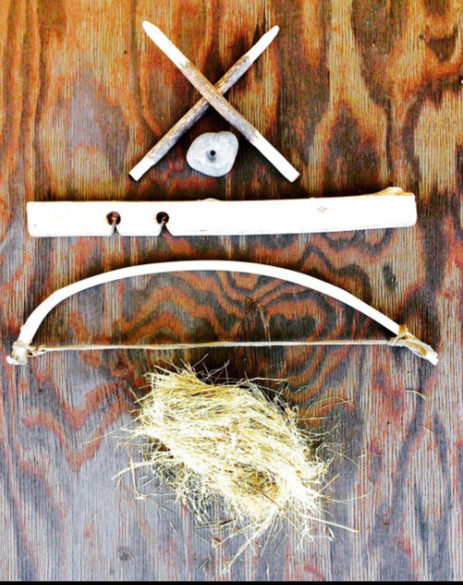 Traditional Bow Drill Friction Fire Kit, All Natural With Handmade and ...