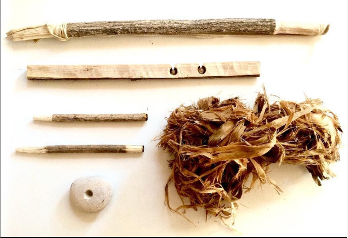 Traditional Bow Drill Friction Fire Kit All Natural With - Etsy
