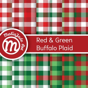Red Green Buffalo Plaid, Seamless, Repeat, Pattern, Texture, Digital ...