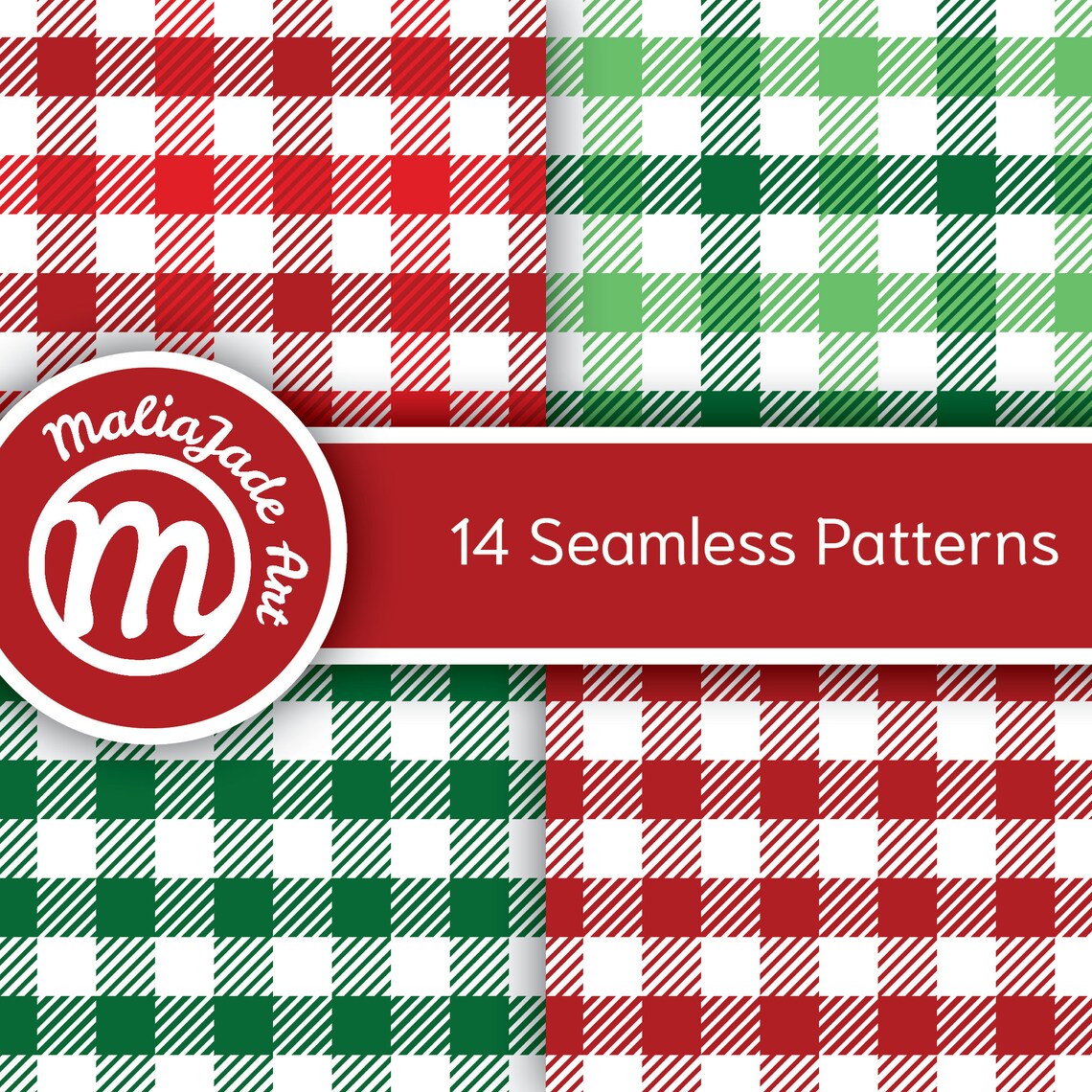Red Green Buffalo Plaid, Seamless, Repeat, Pattern, Texture, Digital ...