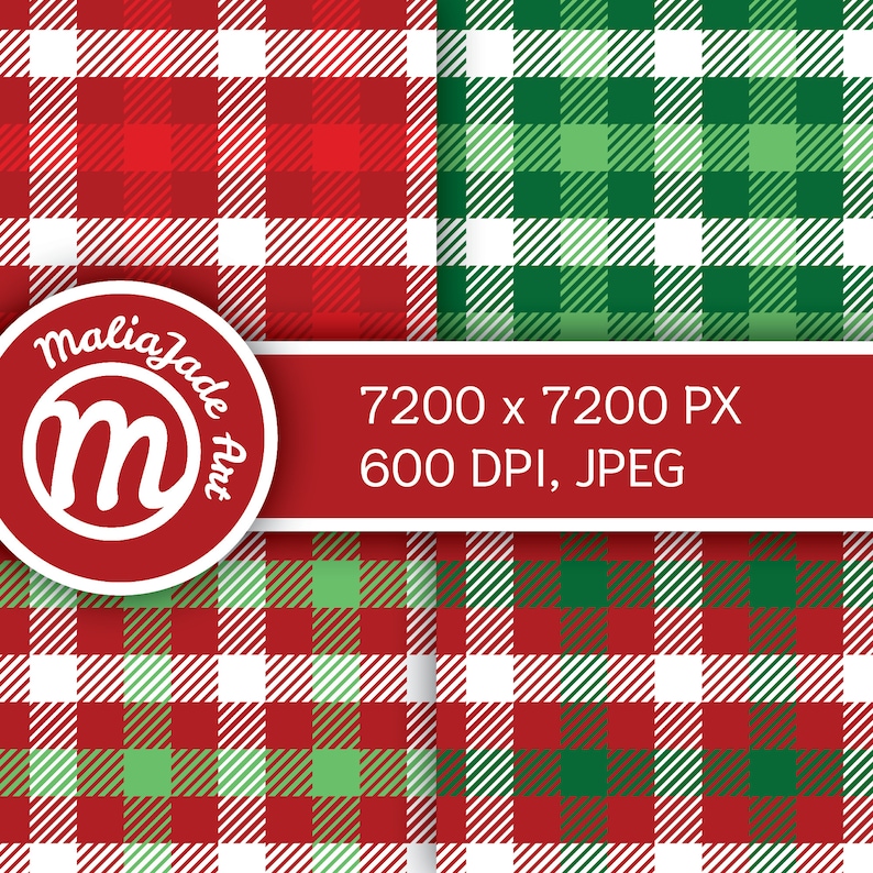 Red Green Buffalo Plaid, Seamless, Repeat, Pattern, Texture, Digital ...